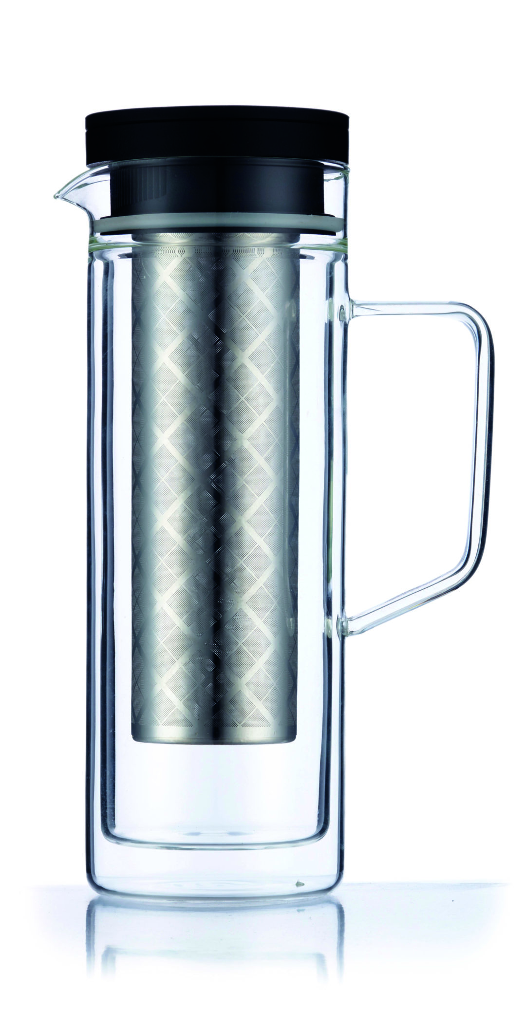 Cold Brew Coffee Maker Ice Tea Pitcher Double Wall Glass Pot Airtight ...